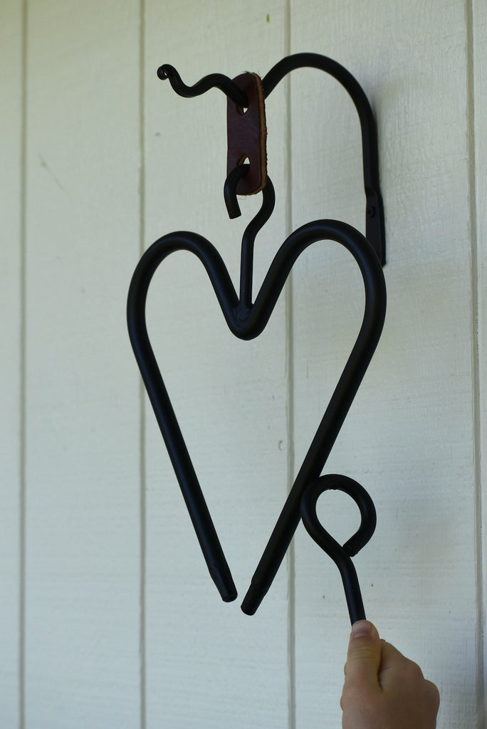 Hand forged Heart Shaped Dinner Bell 11" Wrought Iron Gong – Garden Path PA