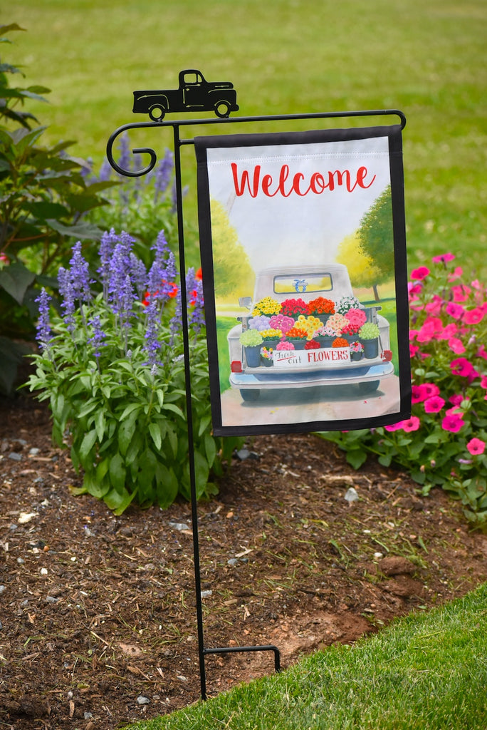 Mini Flag Arbor With Truck Cutout Design – Garden Path PA